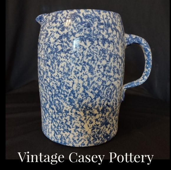 Casey Pottery | Dining | Vintage Casey Pottery Spongeware Large Pitcher ...